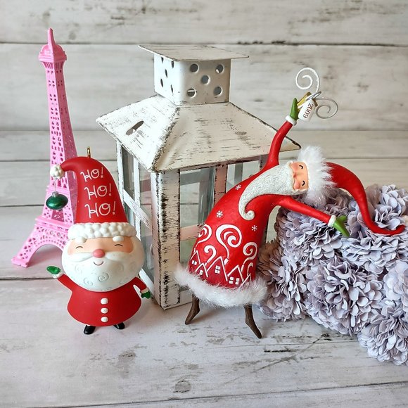 Hallmark | Holiday | 2 Hallmark Ornament Christmas Santa 20 Santastic ...